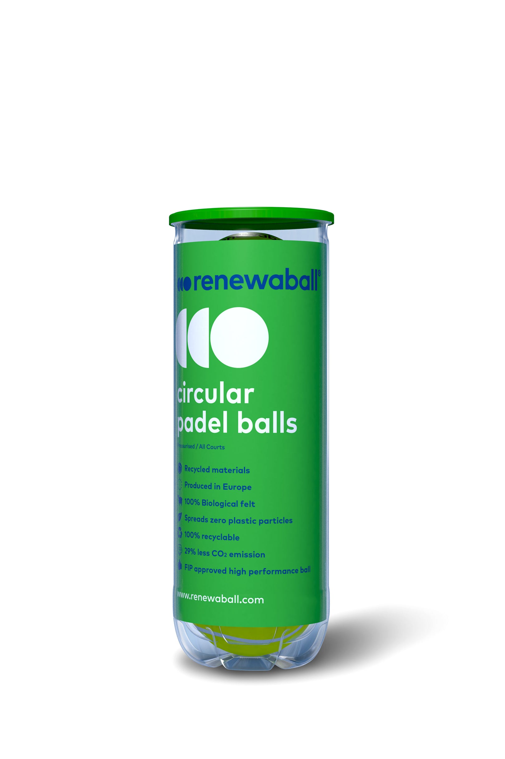 Renewaball 3 Padel Balls – LovePadel.ie