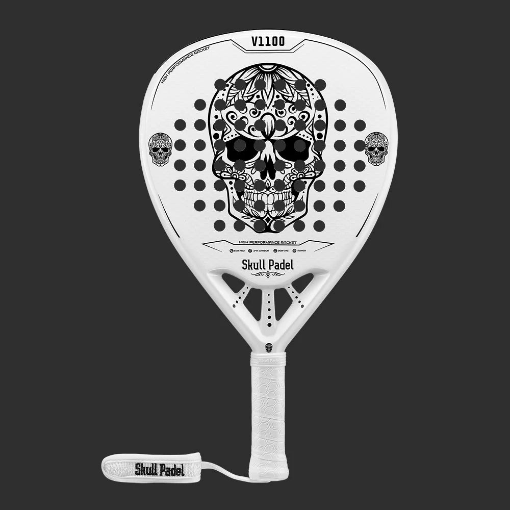 Skull Padel V1100 - White Skull 24K - Padel Racket – LovePadel.ie
