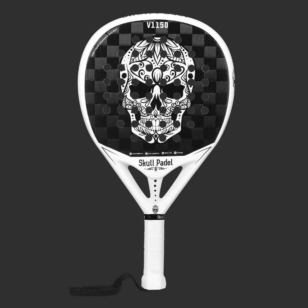 Skull Padel V1150 - White Skull 24K - Padel Racket – LovePadel.ie